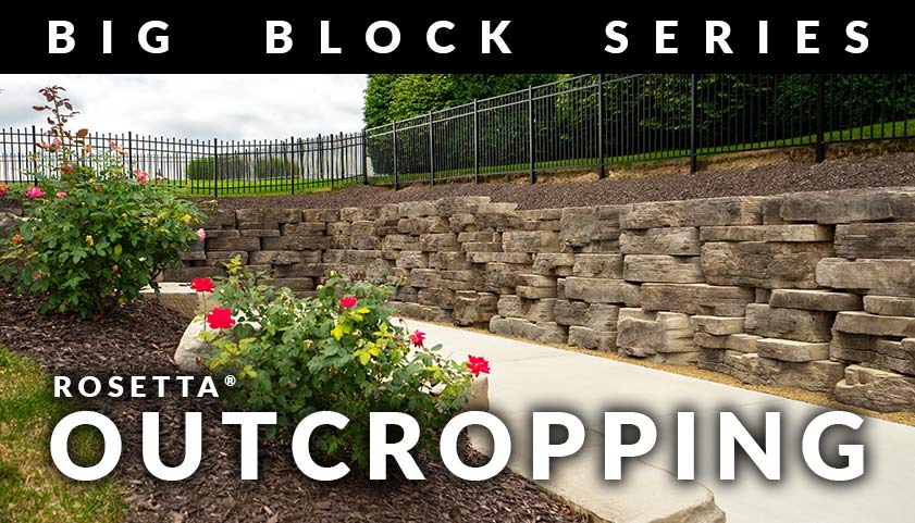 Rosetta Outcropping, big block systems, retaining walls, walls