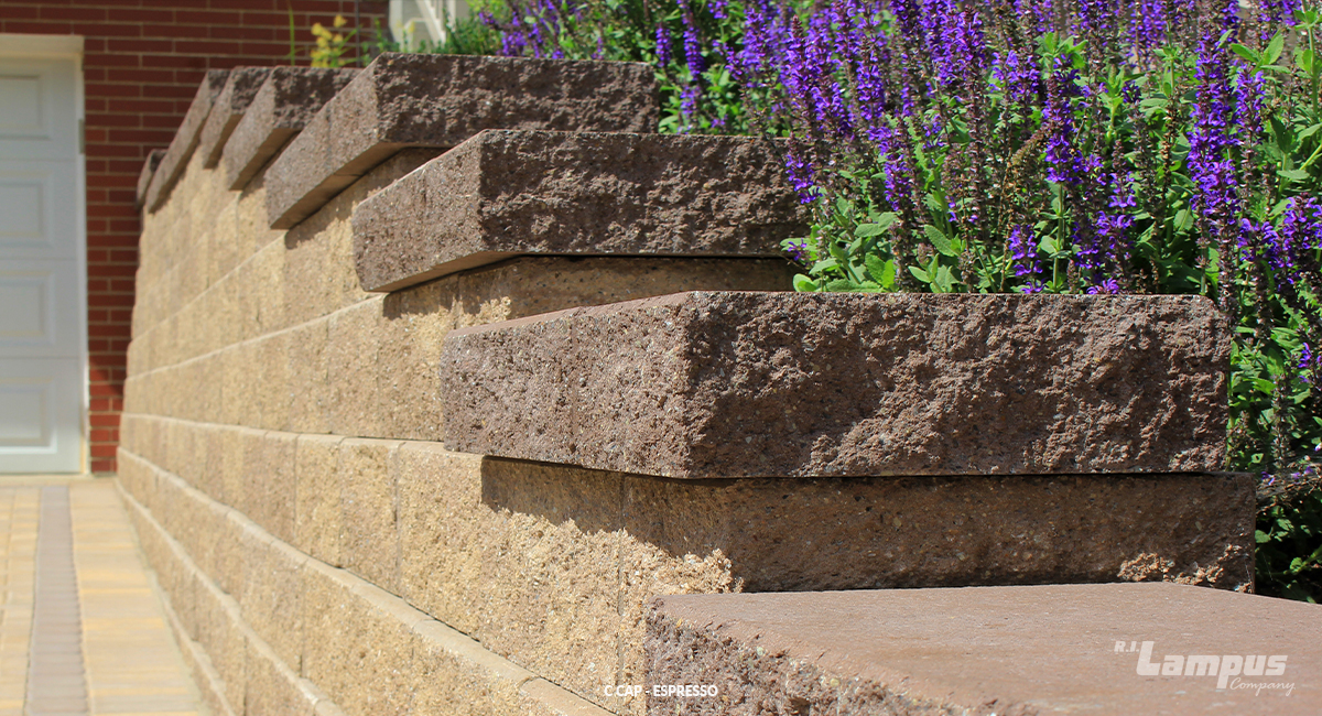 Sandstone Retaining Wall Caps C Caps & C 2 Caps | R.I. Lampus