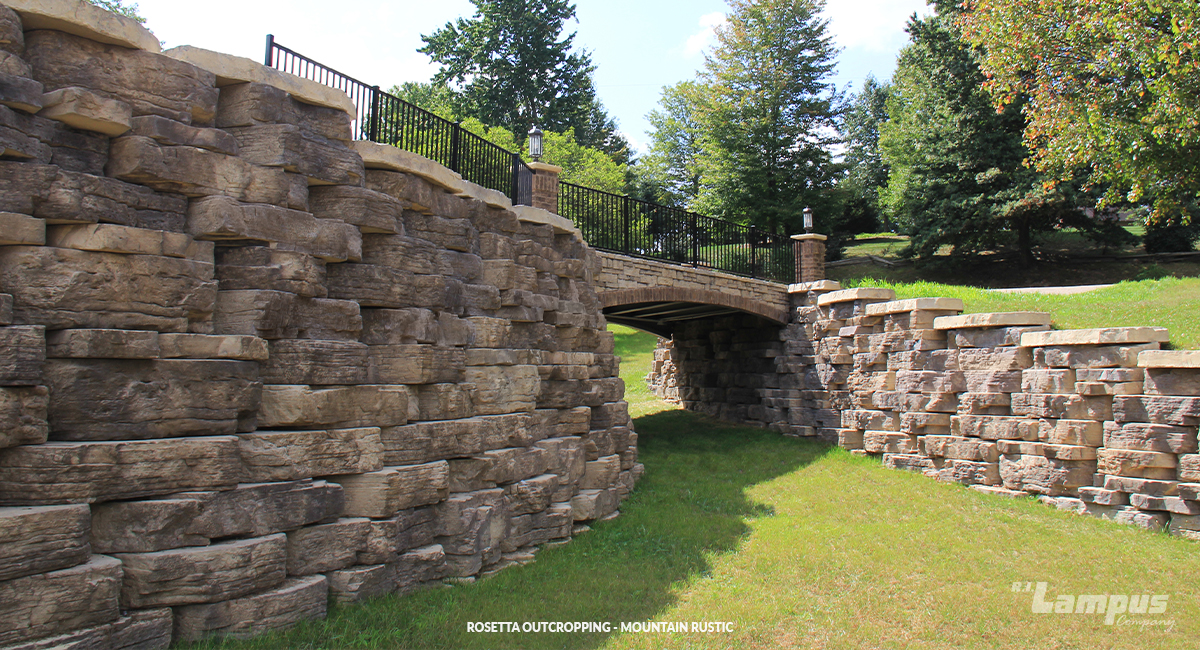 Rosetta Outcropping Retaining Walls | R.I. Lampus
