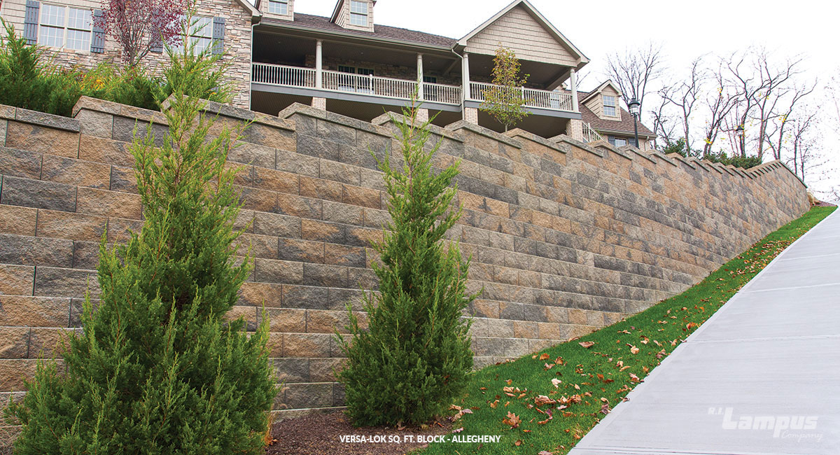 Versa-Lok Sq. Ft. Block Retaining Walls | R.I. Lampus